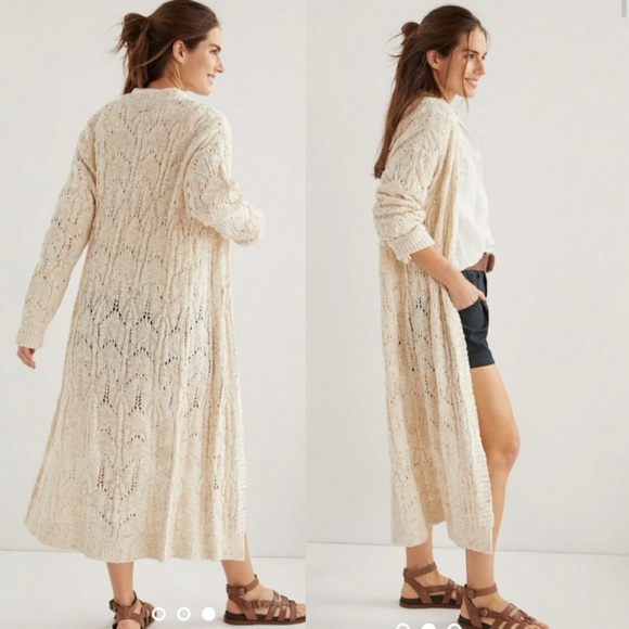 Anthropologie | Sweaters | Anthropologie Pilcro Pointelle Duster ...